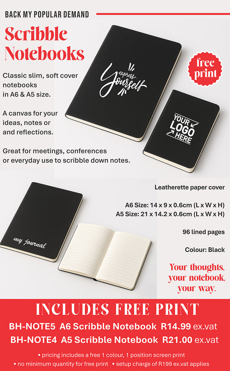 Scribble Notebooks — Bagazio Promotions