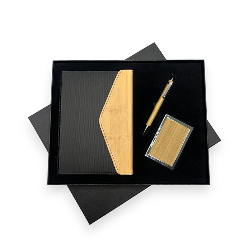 Sleek Notebook, Card Holder & Pen Set — Bagazio Promotions